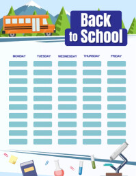 Back To School Schedule Poster Template | PosterMyWall