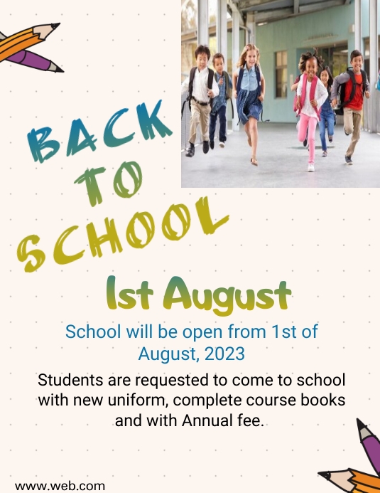 Back to School / School open Template | PosterMyWall