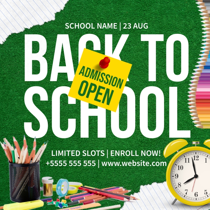 Back to school social media post template | PosterMyWall