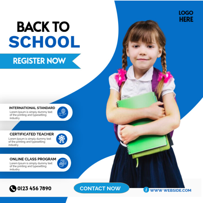 Back to school social media template | PosterMyWall