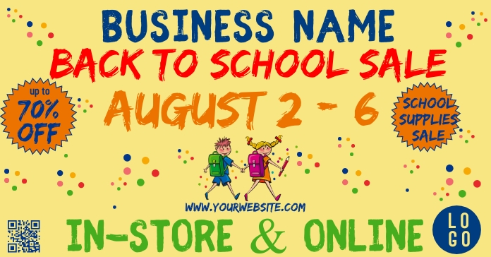 Back to School Supplies Sale Advertising Template | PosterMyWall