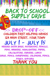 Back to School Drive Flyer Template | PosterMyWall