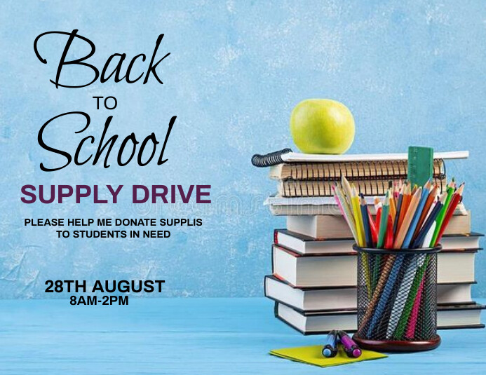 Back to school supply drive Templat | PosterMyWall