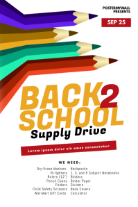 Back to School Drive Flyer Template | PosterMyWall