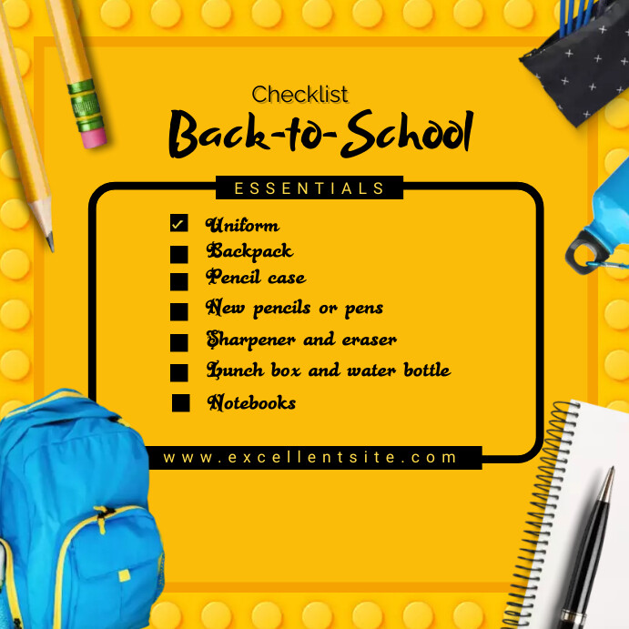 Plantilla de Back to school template | PosterMyWall