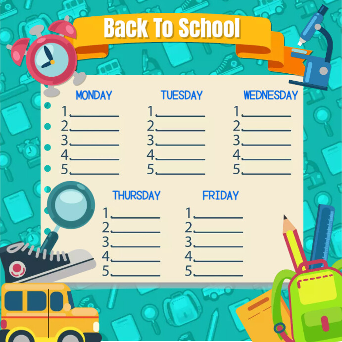 Back To School Template | PosterMyWall