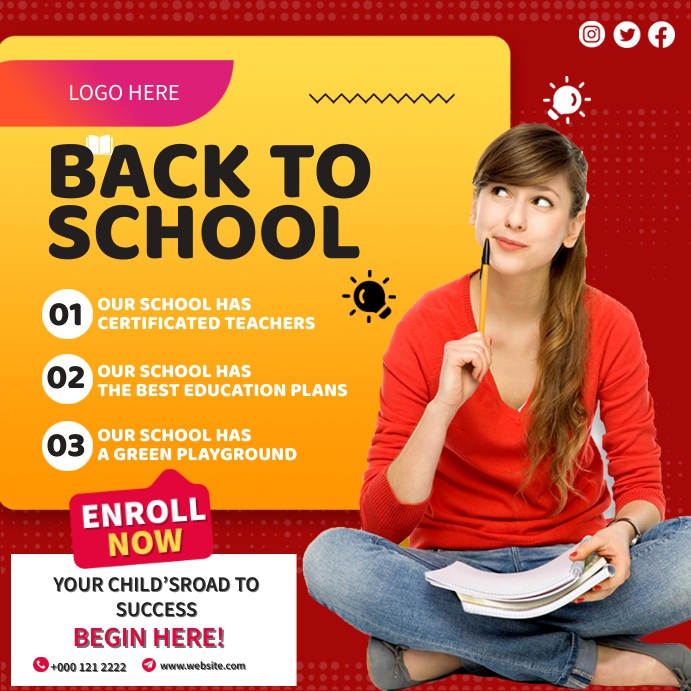 Plantilla de Back To School Template | PosterMyWall