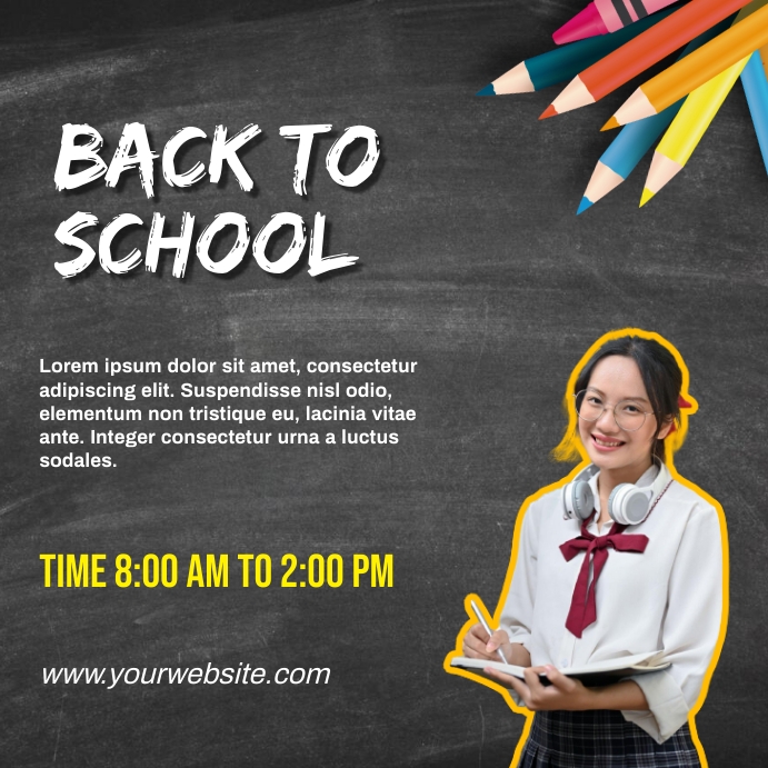 BACK TO SCHOOL TEMPLATE.R | PosterMyWall