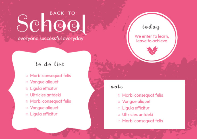 Back To School To Do List Template | PosterMyWall