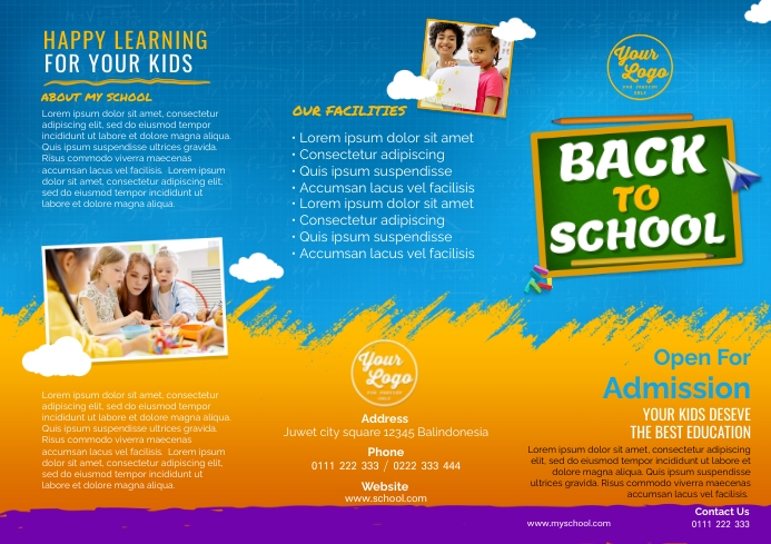 Back To School Trifold Brochure Template | PosterMyWall
