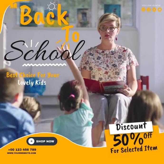 Back To School Video Ads Template | PosterMyWall