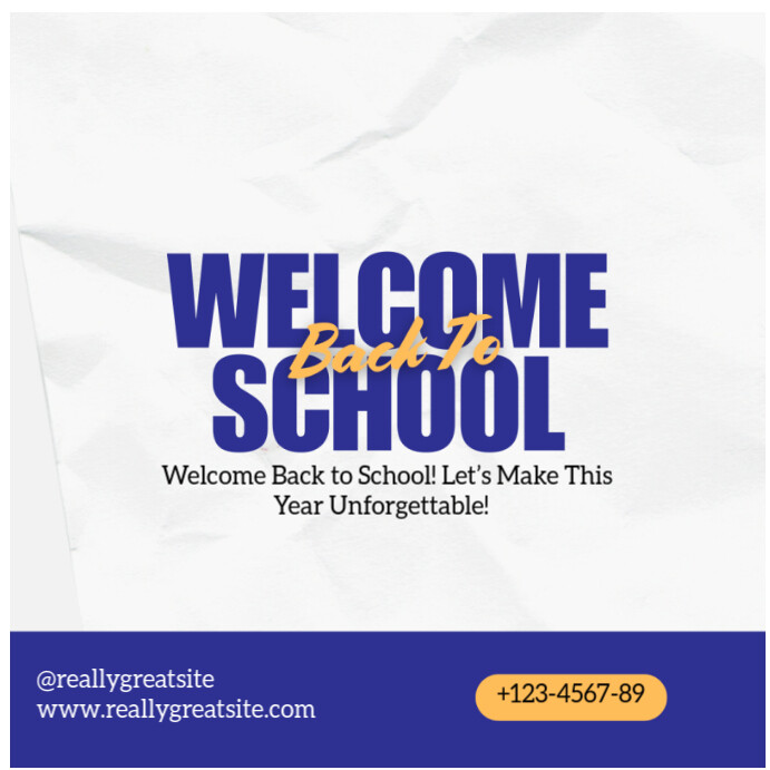 Plantilla de Back to School Welcome Back to School Modern School Post ...