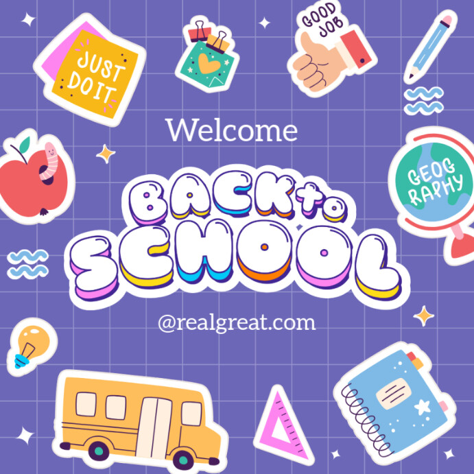 Back to School Welcome Back to School Modern School Post Template ...