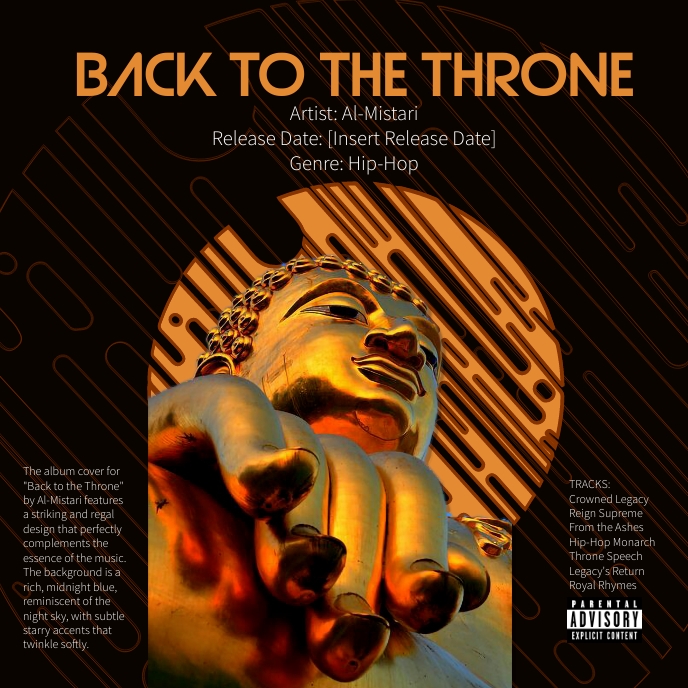 Back to the Throne' Hip-Hop Album Design Template | PosterMyWall