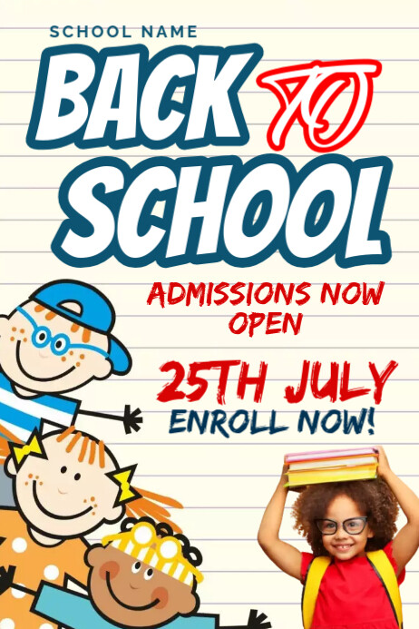Plantilla de backtoschool.a | PosterMyWall
