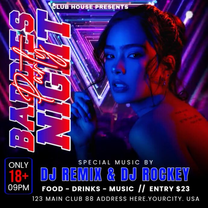 Bad Girl Party Design Template | PosterMyWall