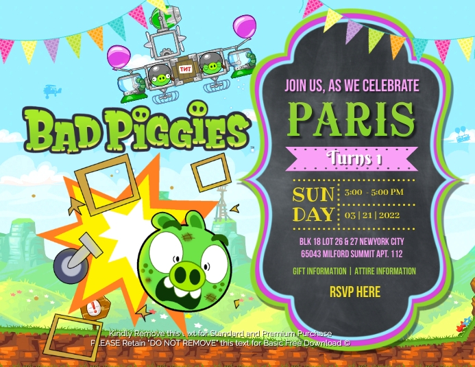 Copy of Bad Piggies | PosterMyWall