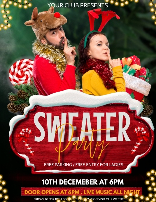 Bad santa Template | PosterMyWall