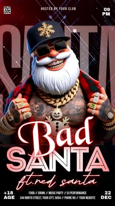 Bad Santa Party Template | PosterMyWall