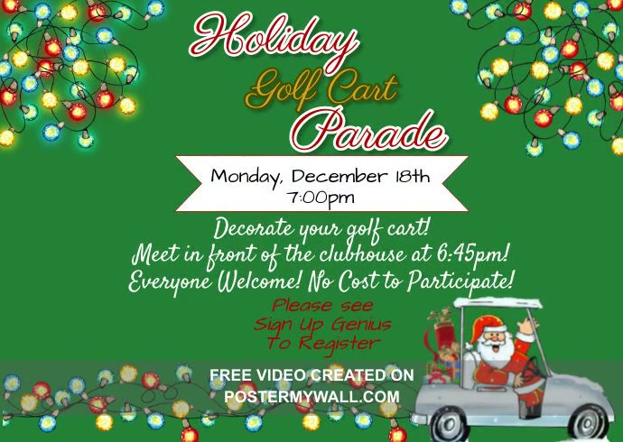 Golf Cart Parade | PosterMyWall