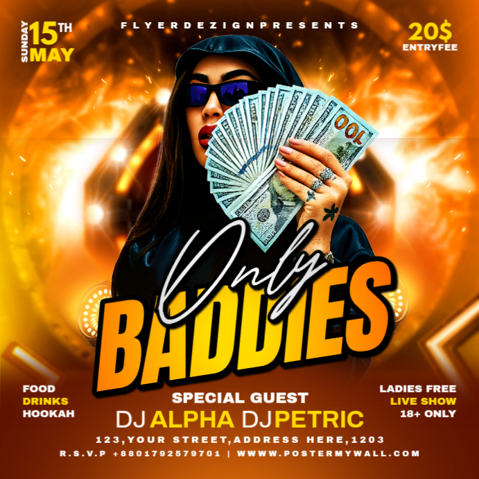 Baddies club party Template | PosterMyWall