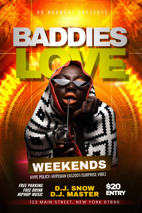 baddies love weekend party Template | PosterMyWall