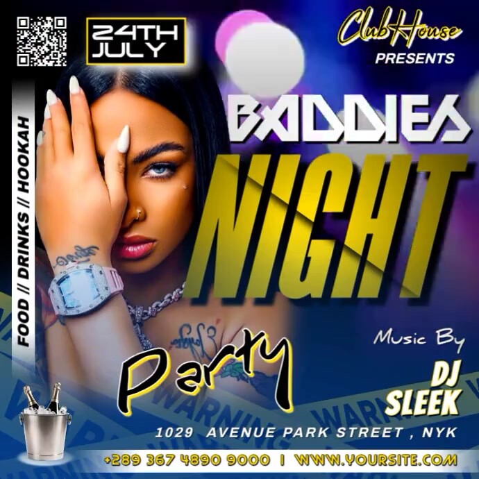 BADDIES NIGHT PARTY FLYER TEMPLATE | PosterMyWall