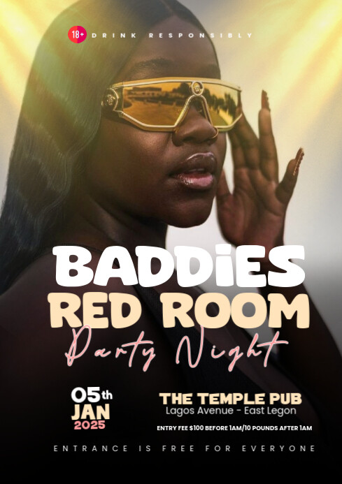 Baddies Red Room Party Design Template | PosterMyWall