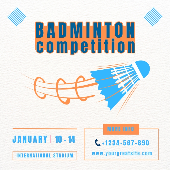 Badminton Competition Template | PosterMyWall