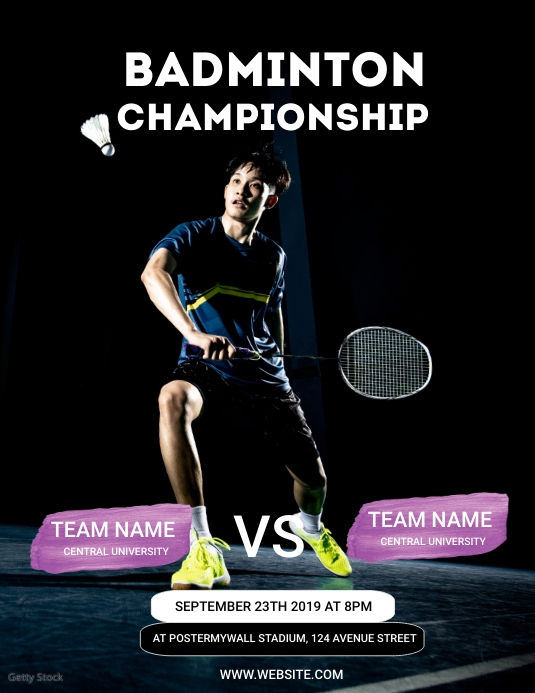 Badminton flyer Template | PosterMyWall