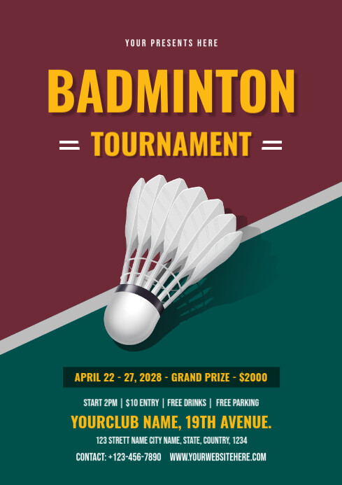 Badminton Flyer Template | PosterMyWall
