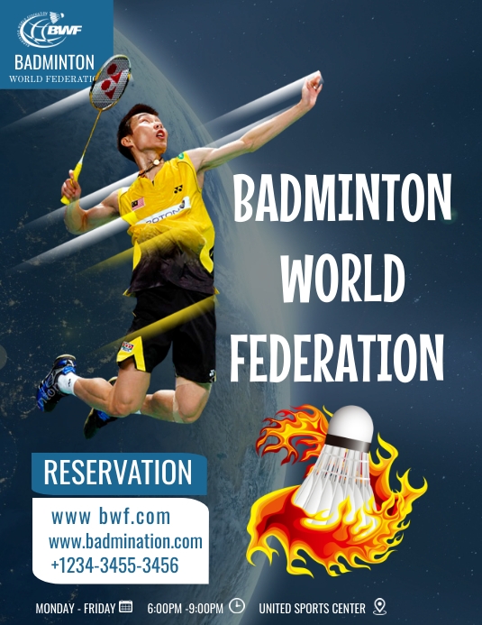 Copy of Badminton Flyers Poster Template | PosterMyWall