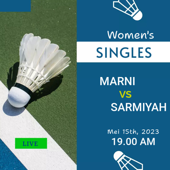 Badminton Instagram Post Template | PosterMyWall