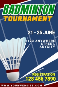Badminton Poster Template | PosterMyWall