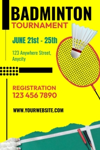 Badminton Tournament Template | PosterMyWall