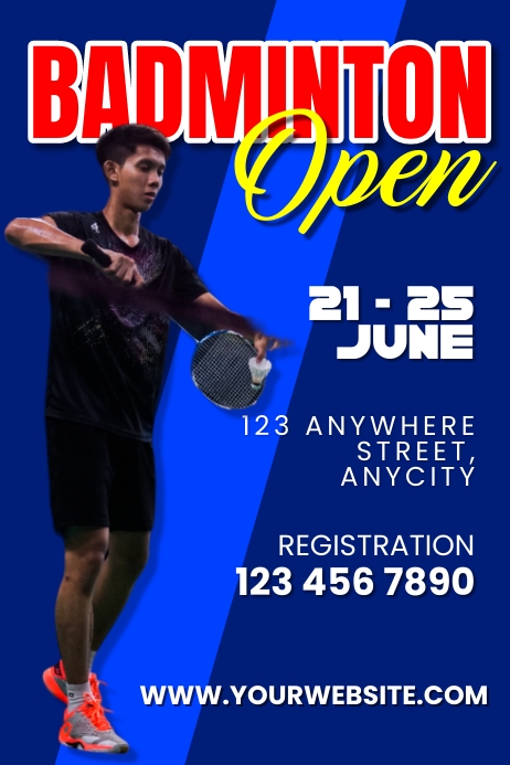 Badminton Poster Template | PosterMyWall