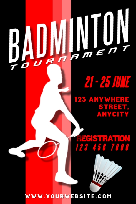 Badminton Poster Template | PosterMyWall