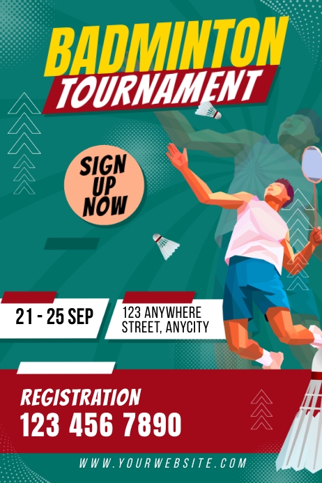 Badminton Poster Template | PosterMyWall