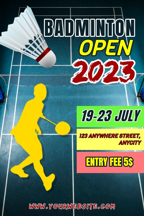 Badminton Poster Template | PosterMyWall