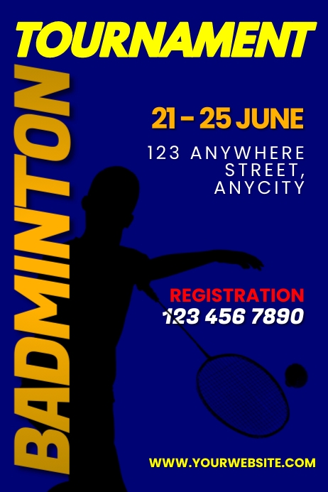 Badminton Poster Template | PosterMyWall