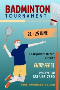 Badminton Poster Template | PosterMyWall