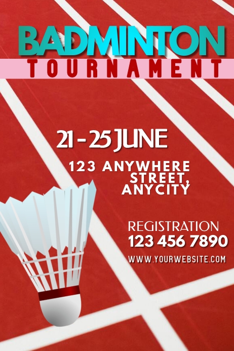 Badminton Poster Modelo | PosterMyWall