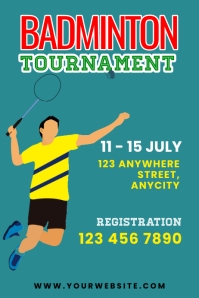 Badminton Poster Template | PosterMyWall