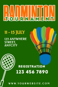 Badminton Poster Template | PosterMyWall