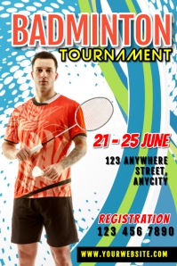 Badminton Poster Template | PosterMyWall