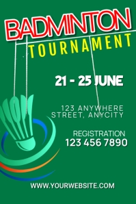 Badminton Poster Template | PosterMyWall