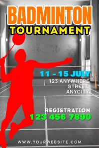 Badminton Poster Template | PosterMyWall