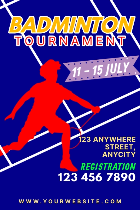 Badminton Poster Template | PosterMyWall