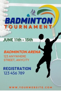 Badminton Poster Template | PosterMyWall