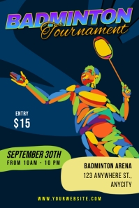 Badminton Tournament Template | PosterMyWall